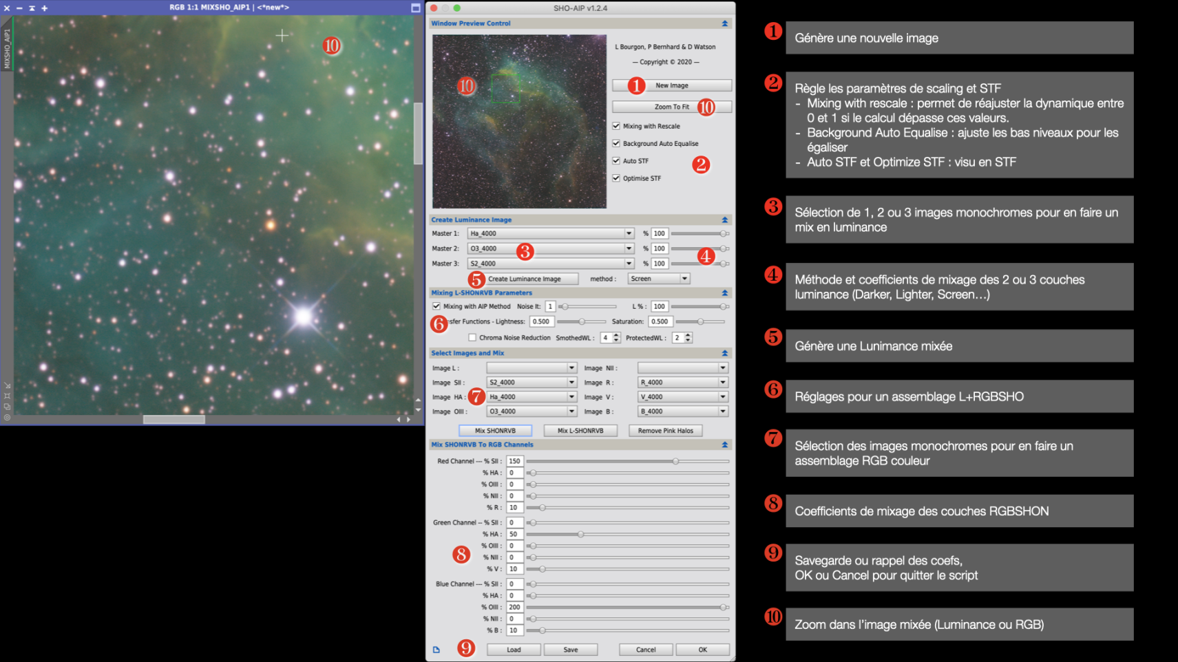 script pixinsight SHO